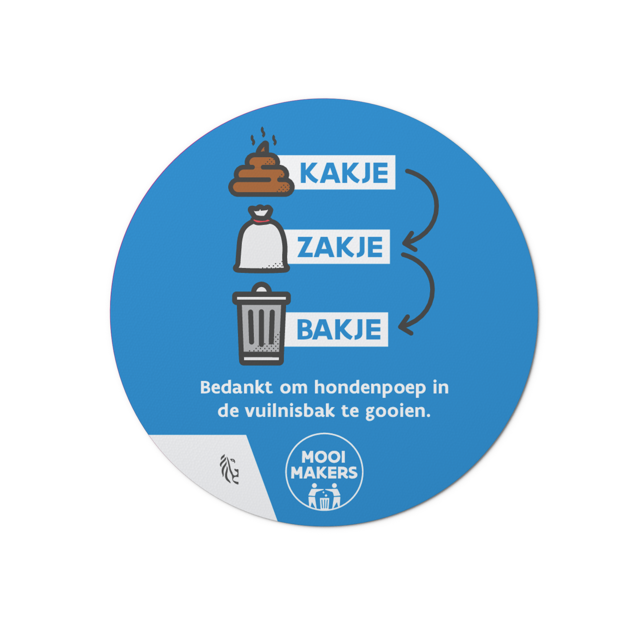 Sticker 'kakje zakje bakje' | Mooimakers.be